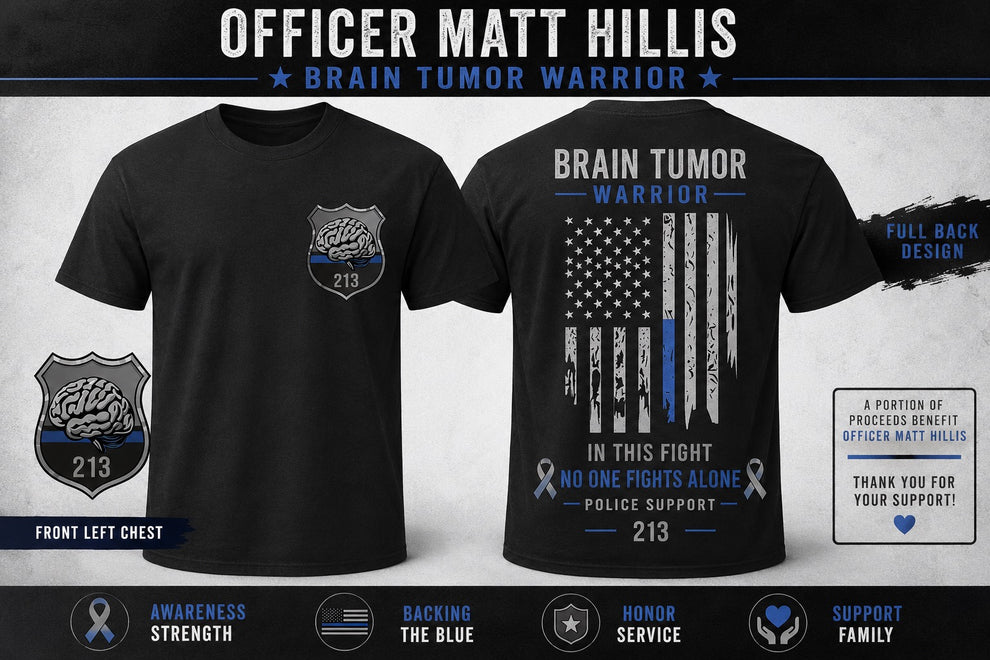 OFFICER MATT HILLIS | FUNDRAISER TEE – Duck Luck Printing